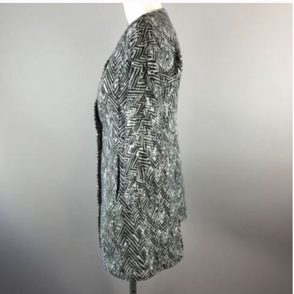 Cabi Black/White Zig Zag Ponte Knit Jacket - Gem